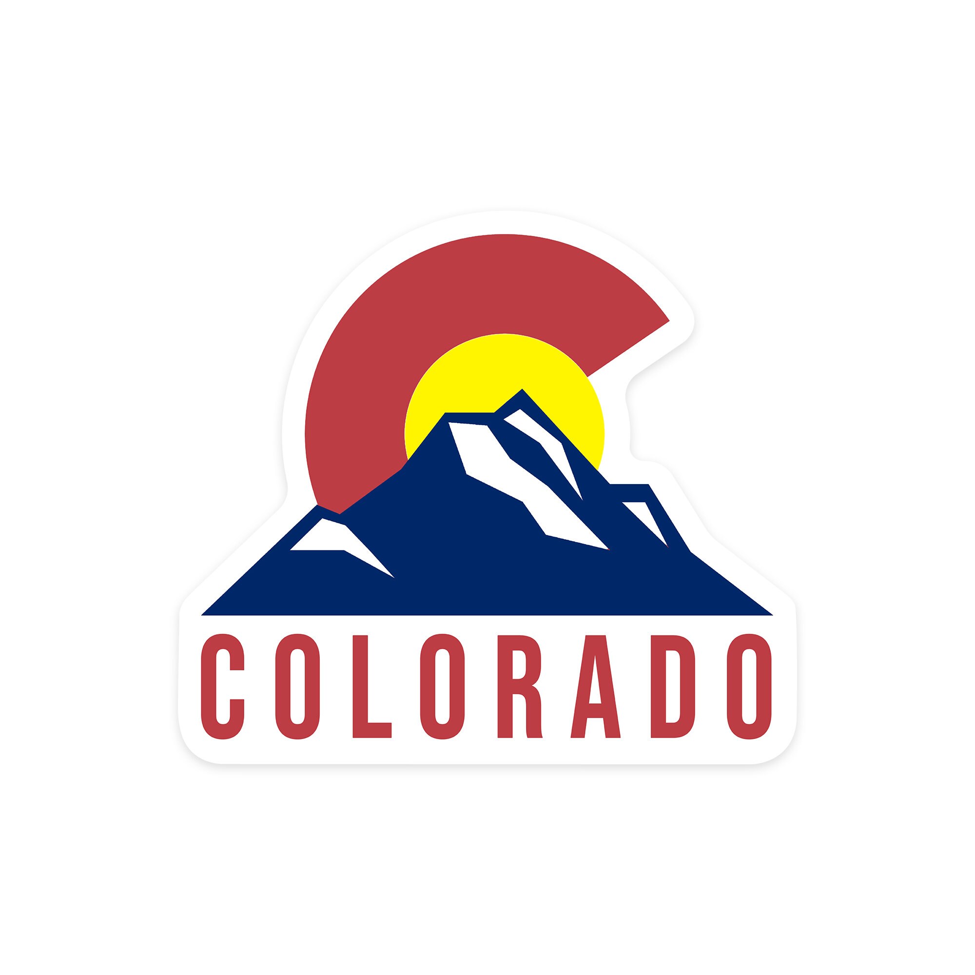 Sticker Colorado Colorado Flag & Mountain Contour Lantern | Etsy