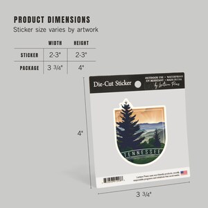 Sticker, Tennessee, Great Smoky Mountains National Park, Lithograph ...