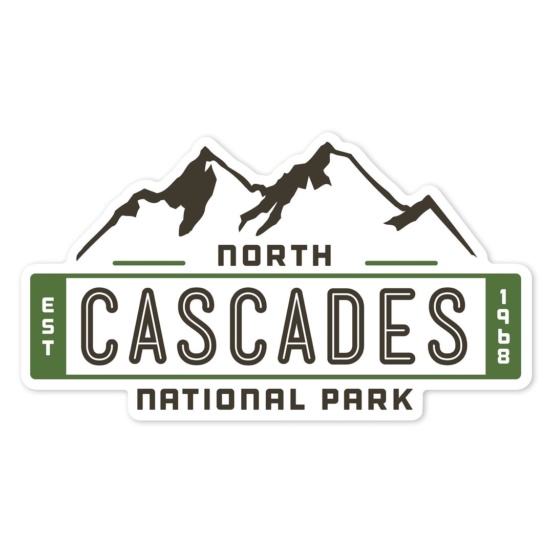 Sticker, North Cascades National Park, Washington, Mountain, Contour ...