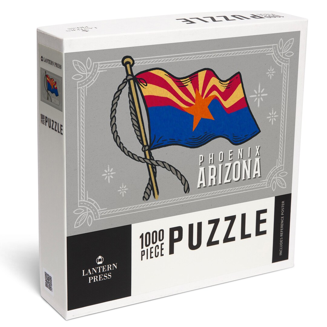 Puzzle, Phoenix, Arizona, Waving State Flag, State Series, 1000 Pieces ...