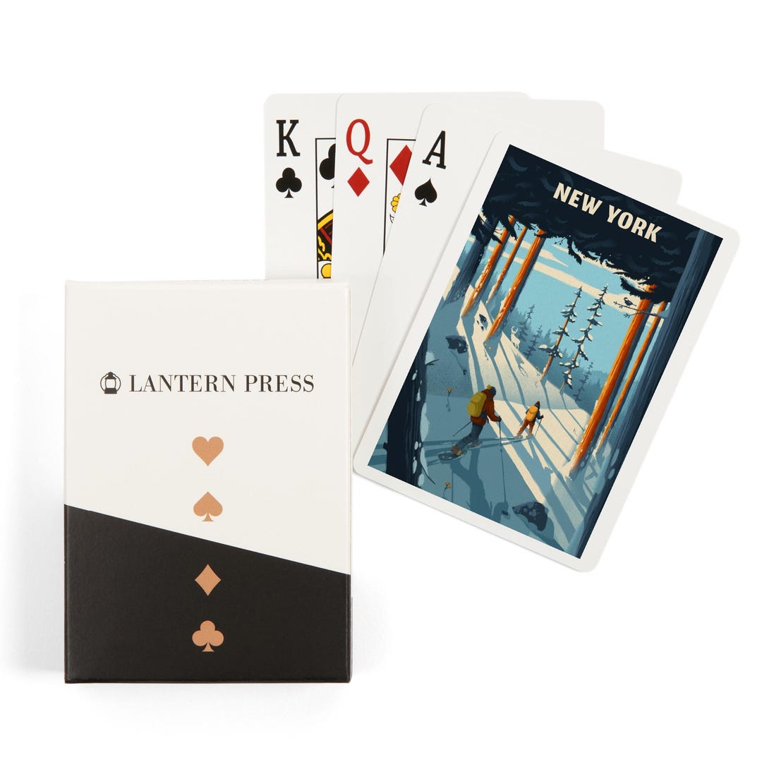 Playing Cards, New York, Better on Foot, Snowshoeing, 52 Card Deck With ...