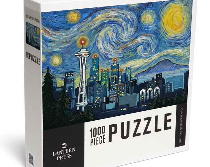 Seattle City Map Wooden Jigsaw Puzzle for Kids, Washington State Puzzle ...