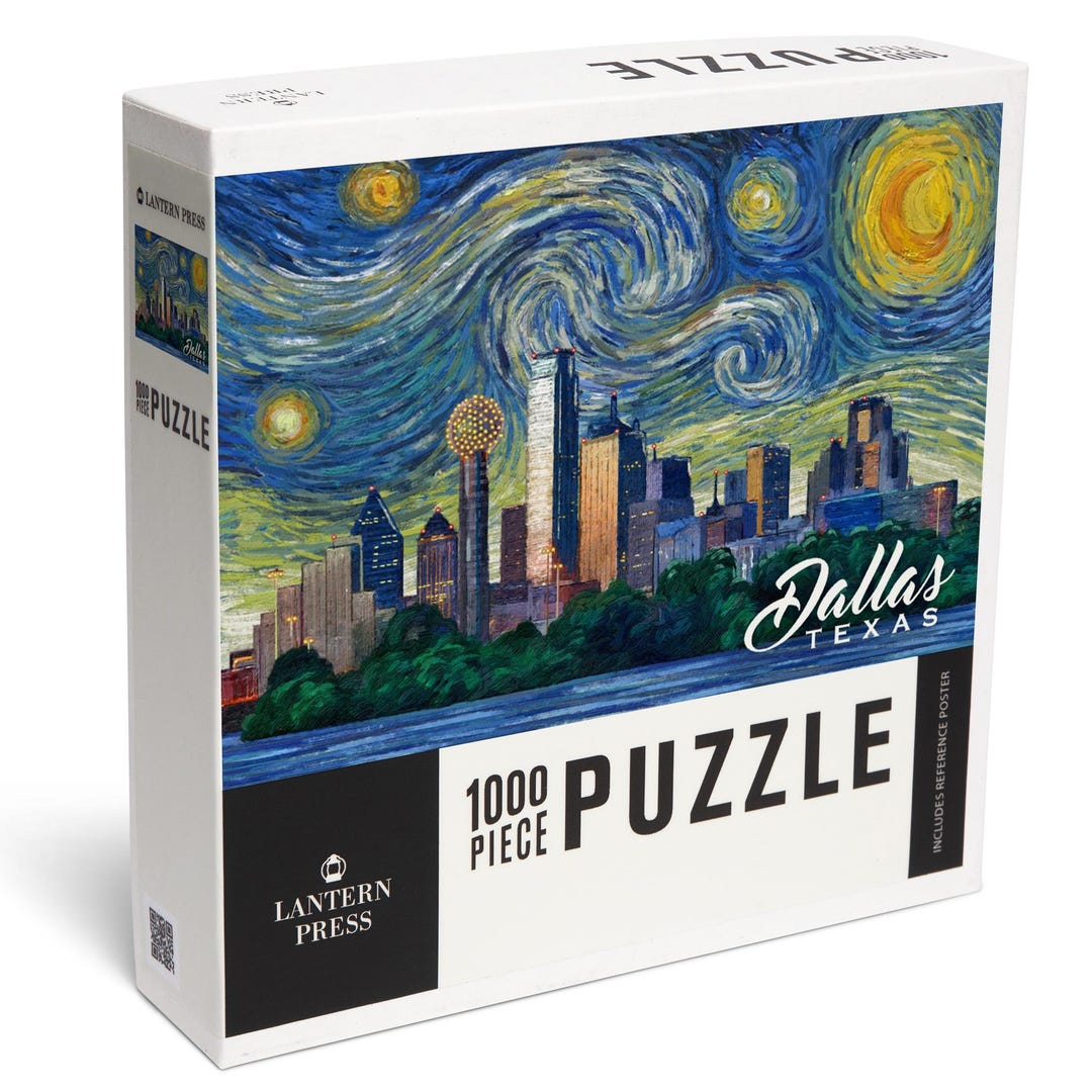 Puzzle, Dallas, Texas, Starry Night City Series, 1000 Pieces, Unique ...