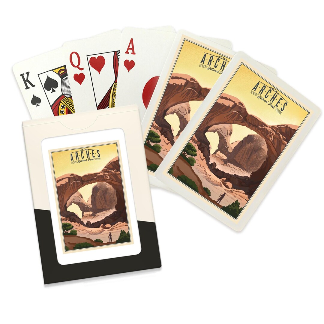 Playing Cards, Arches National Park, Utah, Lithograph, Double Arch, 52 ...
