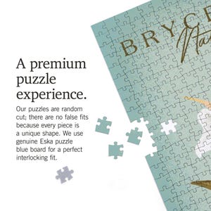 Puzzle, Bryce Canyon National Park, Vintage Flora Series, Sego Lily ...