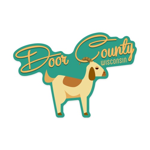 Sticker Door County Wisconsin Sign Destinations Contour - Etsy