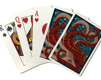 Octopus Playing Cards - Etsy