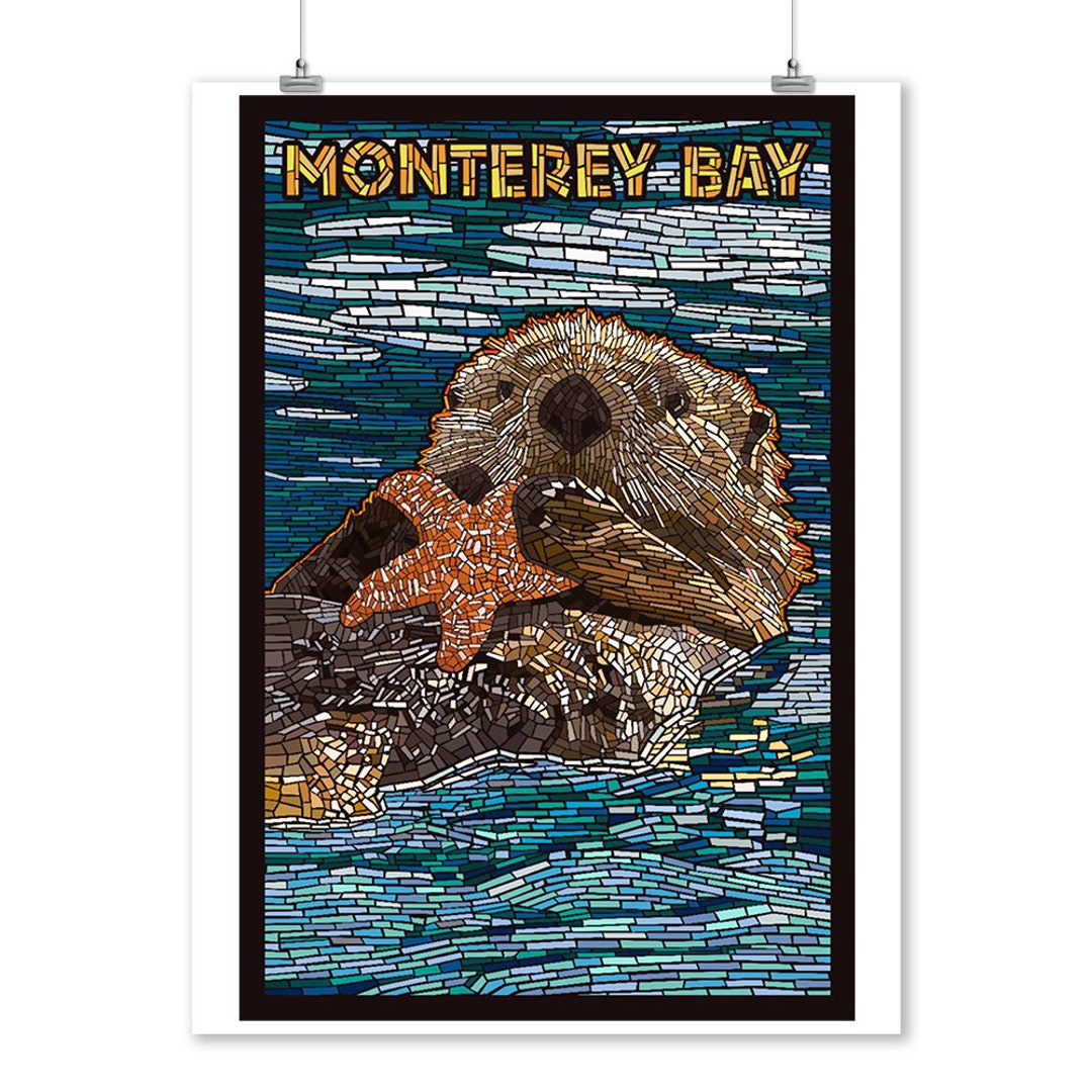 Prints Signs Monterey Bay California Otter Mosaic Unique - Etsy