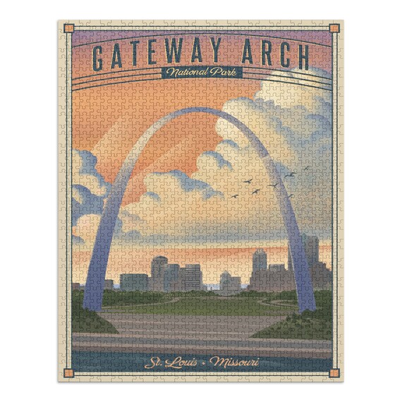 Puzzle Gateway Arch National Park Missouri Lithograph - Etsy