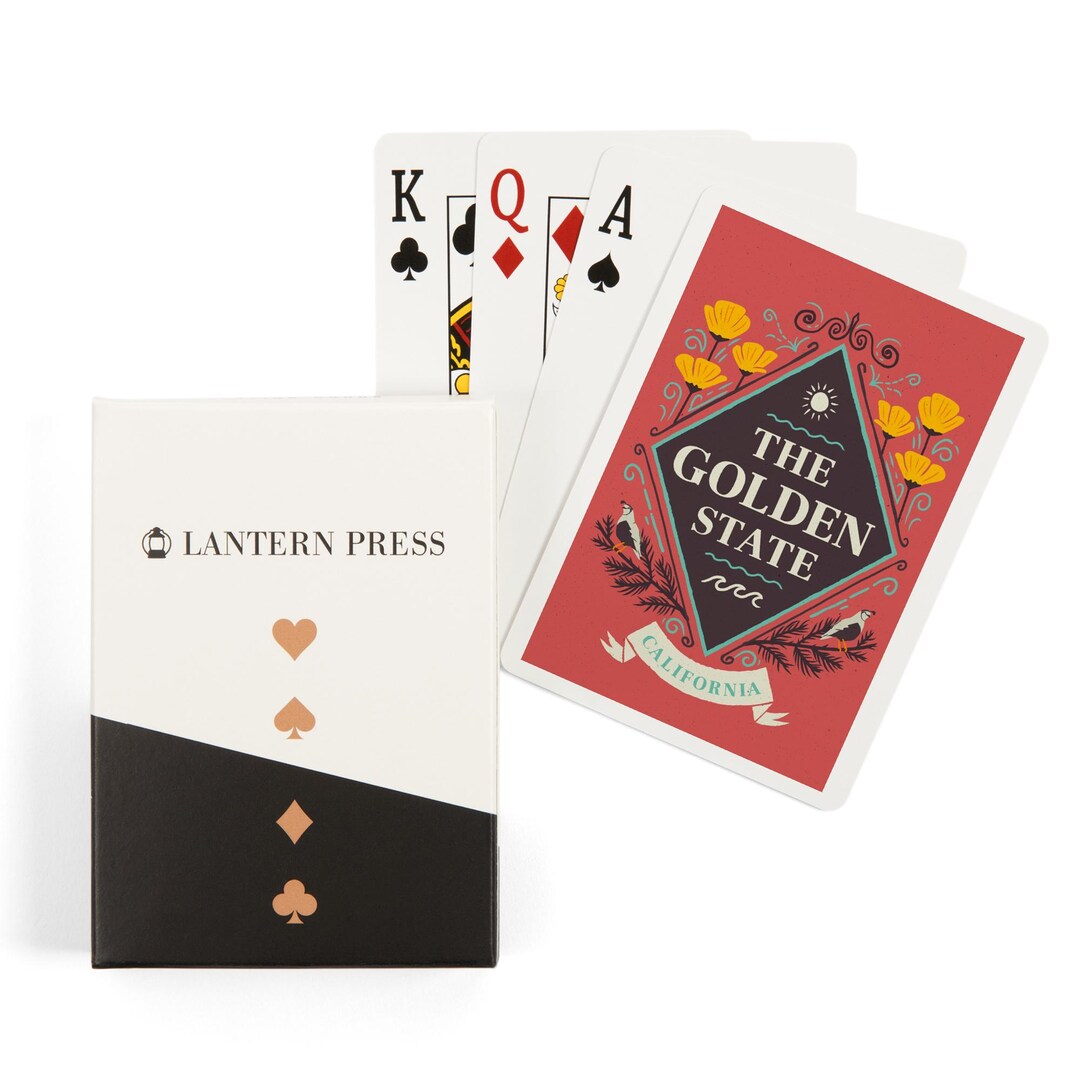 Playing Cards, California, State Motto Crest, State Series, 52 Card ...
