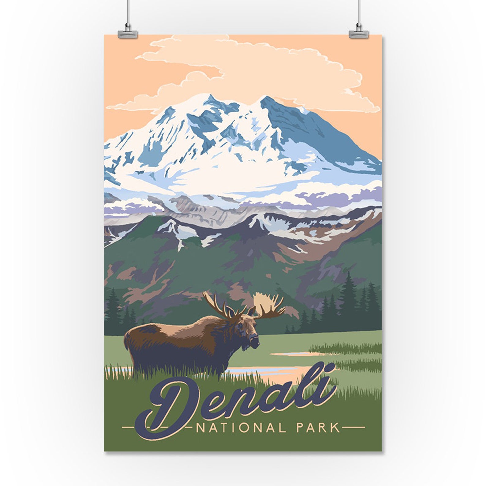 Prints Signs Denali National Park Alaska Moose and - Etsy
