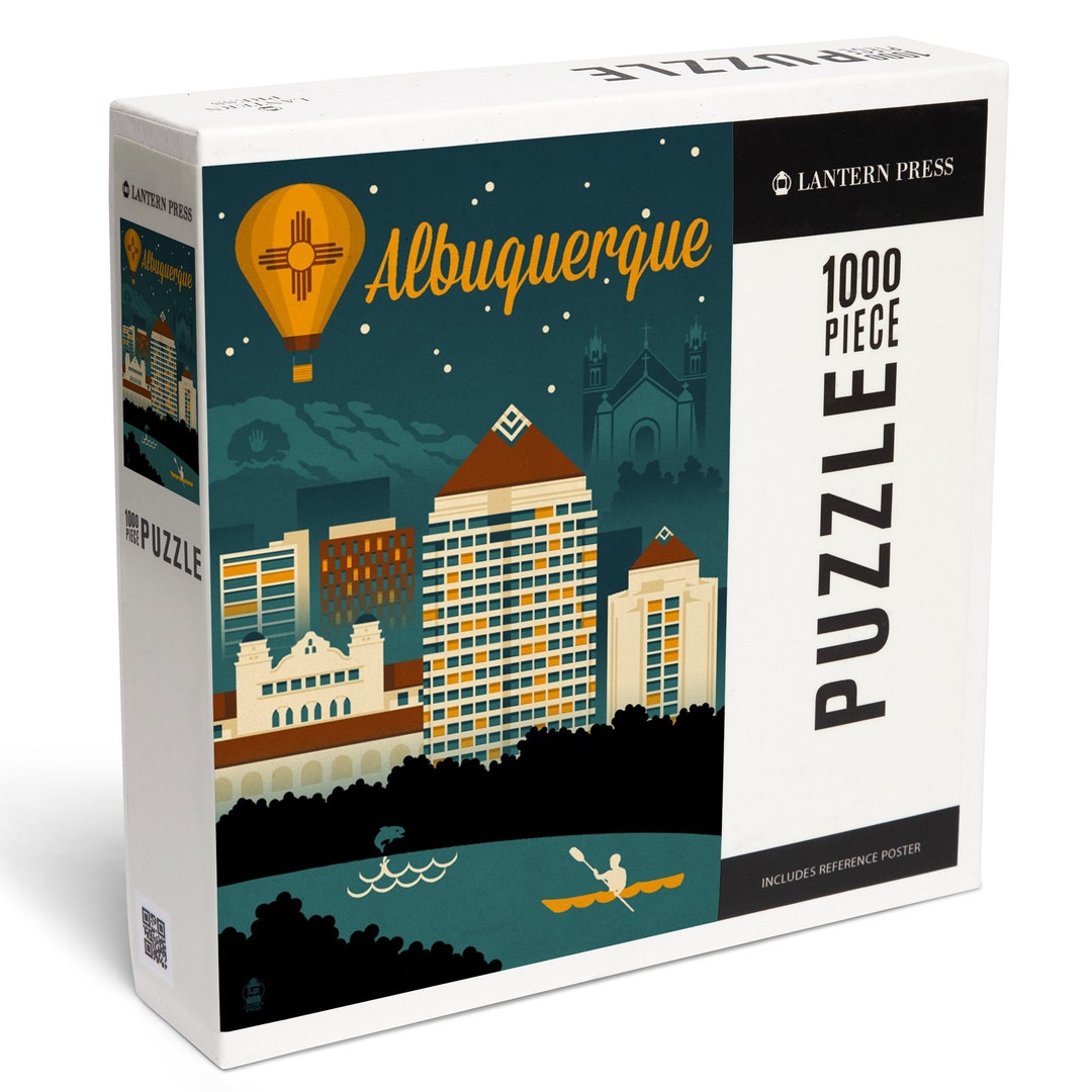 Puzzle, Albuquerque, Nouveau-Mexique, Horizon rétro, 1000 pièces ...
