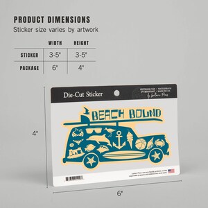 Sticker, Coastal Icons, , Vinyl Die Cut, Waterproof Outdoor Use - Etsy