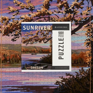 Puzzle, Sunriver, Oregon, Painterly, Lake Sunset Scene, 1000 Pieces ...