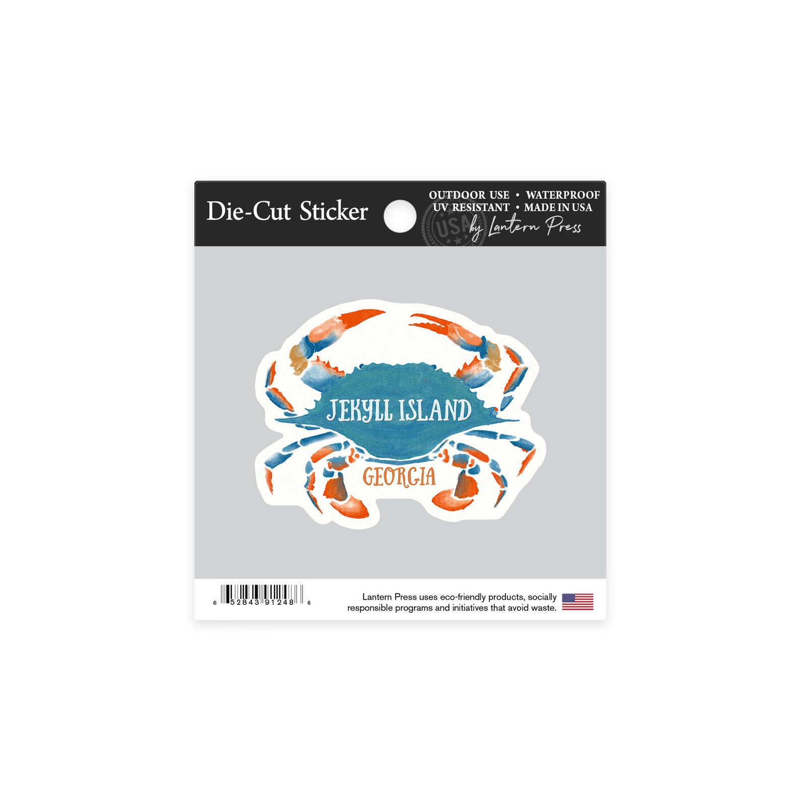 Sticker Jekyll Island Georgia Blue Crab Watercolor - Etsy