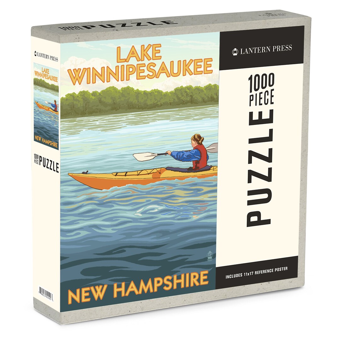 Puzzle Lake Winnipesaukee New Hampshire Kayak Scene 1000 - Etsy