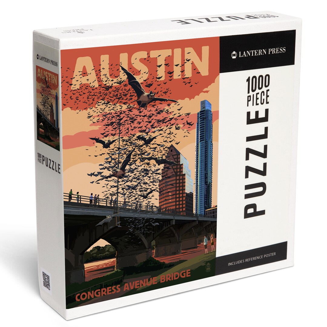 Puzzle Austin Texas Bats and Congress Avenue Bridge 1000 - Etsy Israel