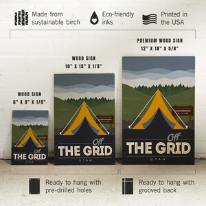 Birch Wood, Utah, off the Grid, Tent, Vector, Sustainable Sign or ...