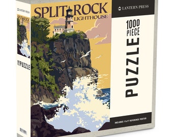 Split Rock Lighthouse Puzzle - Etsy