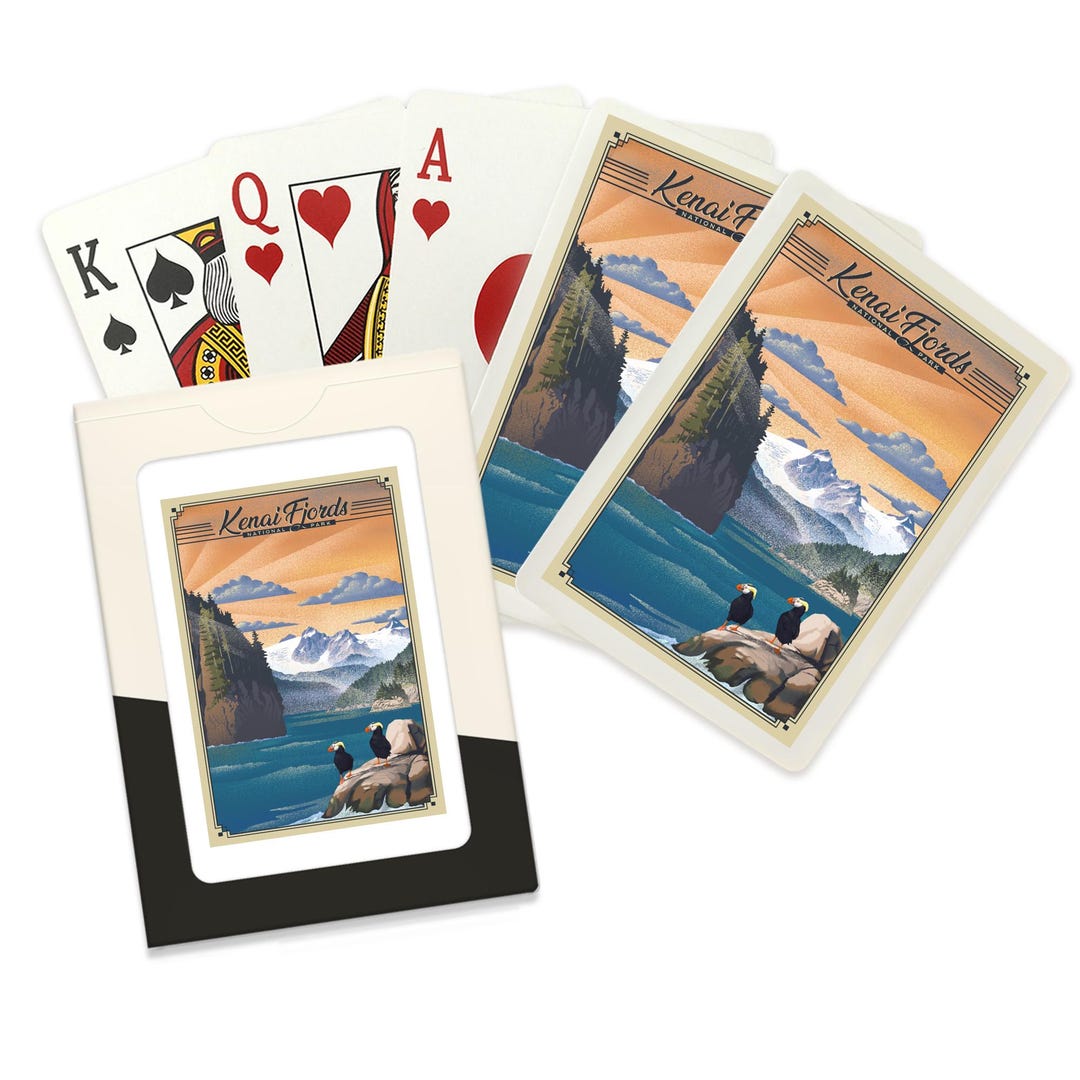 Playing Cards, Kenai Fjords National Park, Alaska, Lithograph Park ...