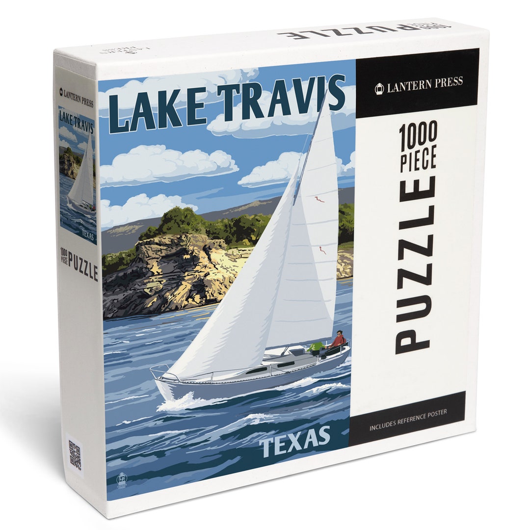 Puzzle, Austin, Texas, Lake Travis Sailing Scene, 1000 Pieces, Unique ...