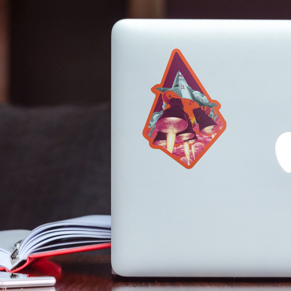 Sticker Because Science Collection Rocket Launch Contour - Etsy