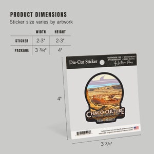 Sticker, Chaco Culture National Historical Park, New Mexico, Contour ...