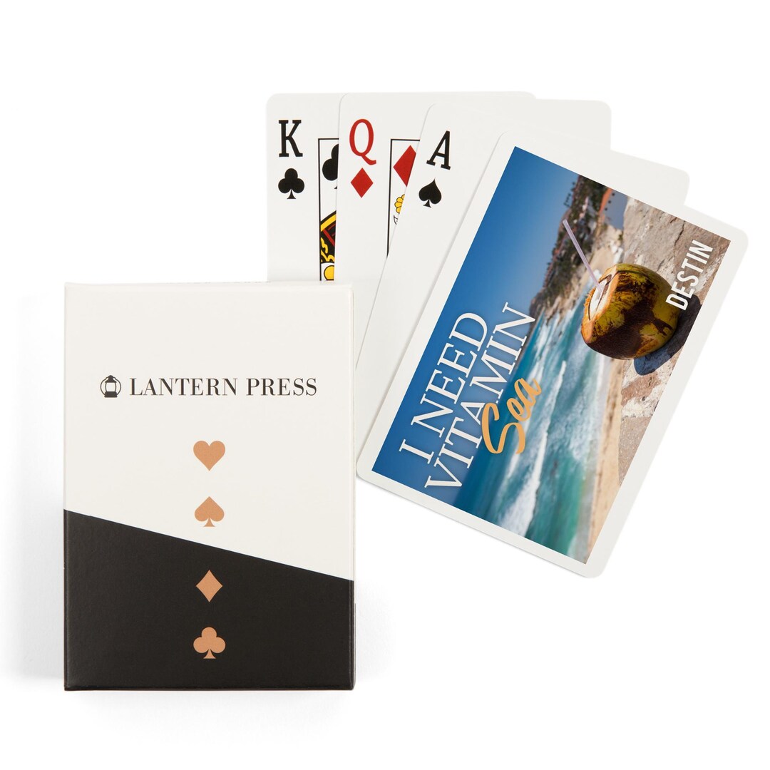 Playing Cards, Destin, Florida, I Need Vitamin Sea, Coconut Drink on ...