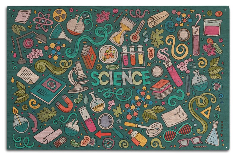 Science Icons Collage 6 Sizes Art Prints Giclee Posters | Etsy