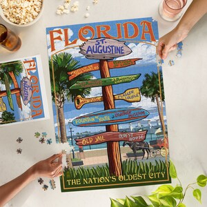 Puzzle, St. Augustine, Florida, Destinations Sign, 1000 Pieces, Unique ...