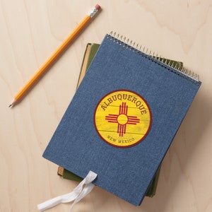 Sticker, Albuquerque, New Mexico, State Flag, Rustic Painting, Contour ...