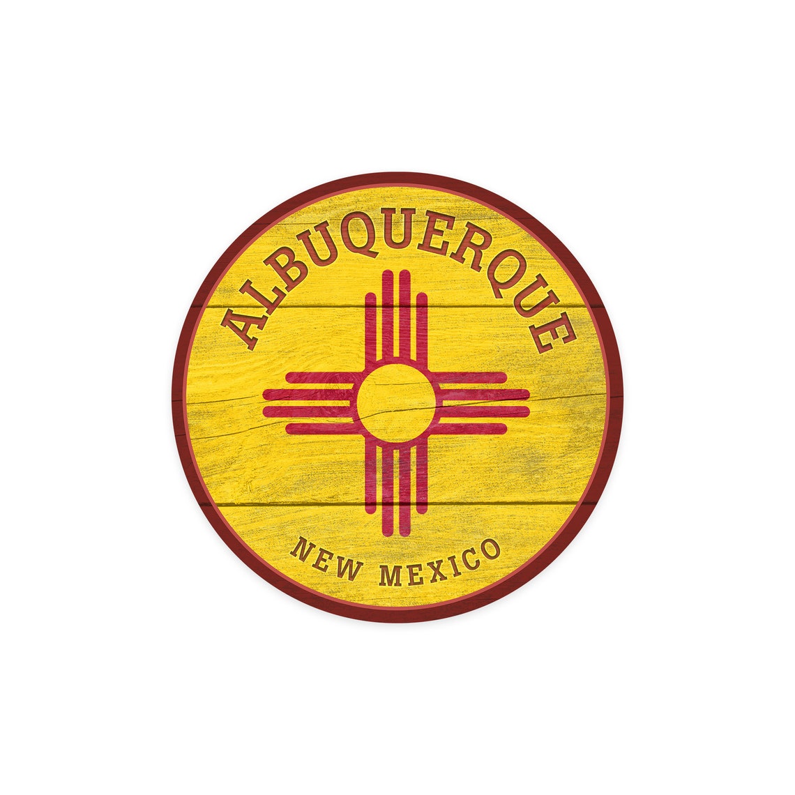 Sticker Albuquerque New Mexico State Flag Rustic Painting - Etsy