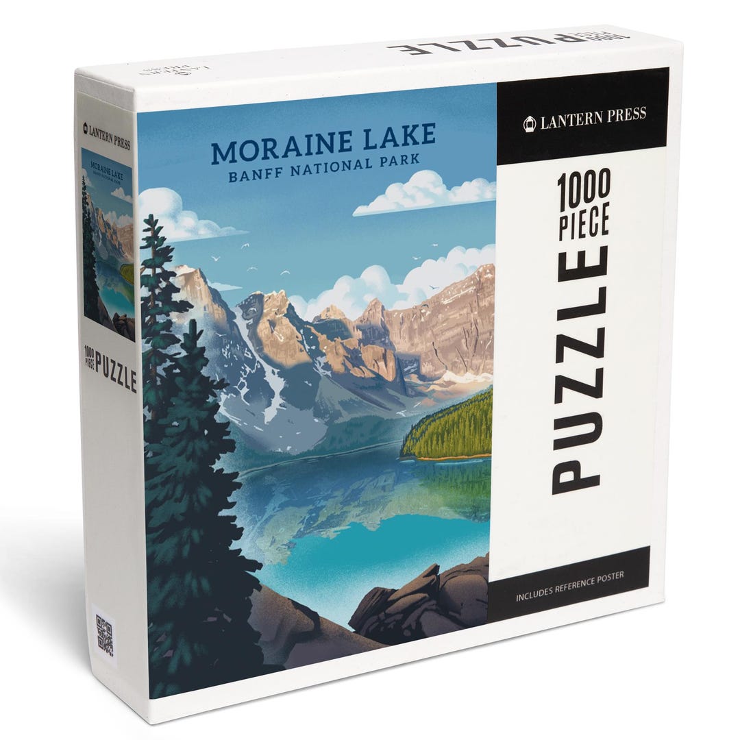 Puzzle, Banff National Park, Canada, Lithograph, Moraine Lake, 1000 ...