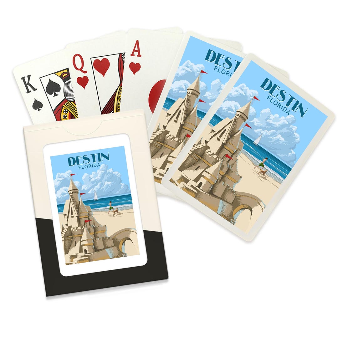 Playing Cards, Destin, Florida, Sandcastle, 52 Card Deck With Jokers in ...