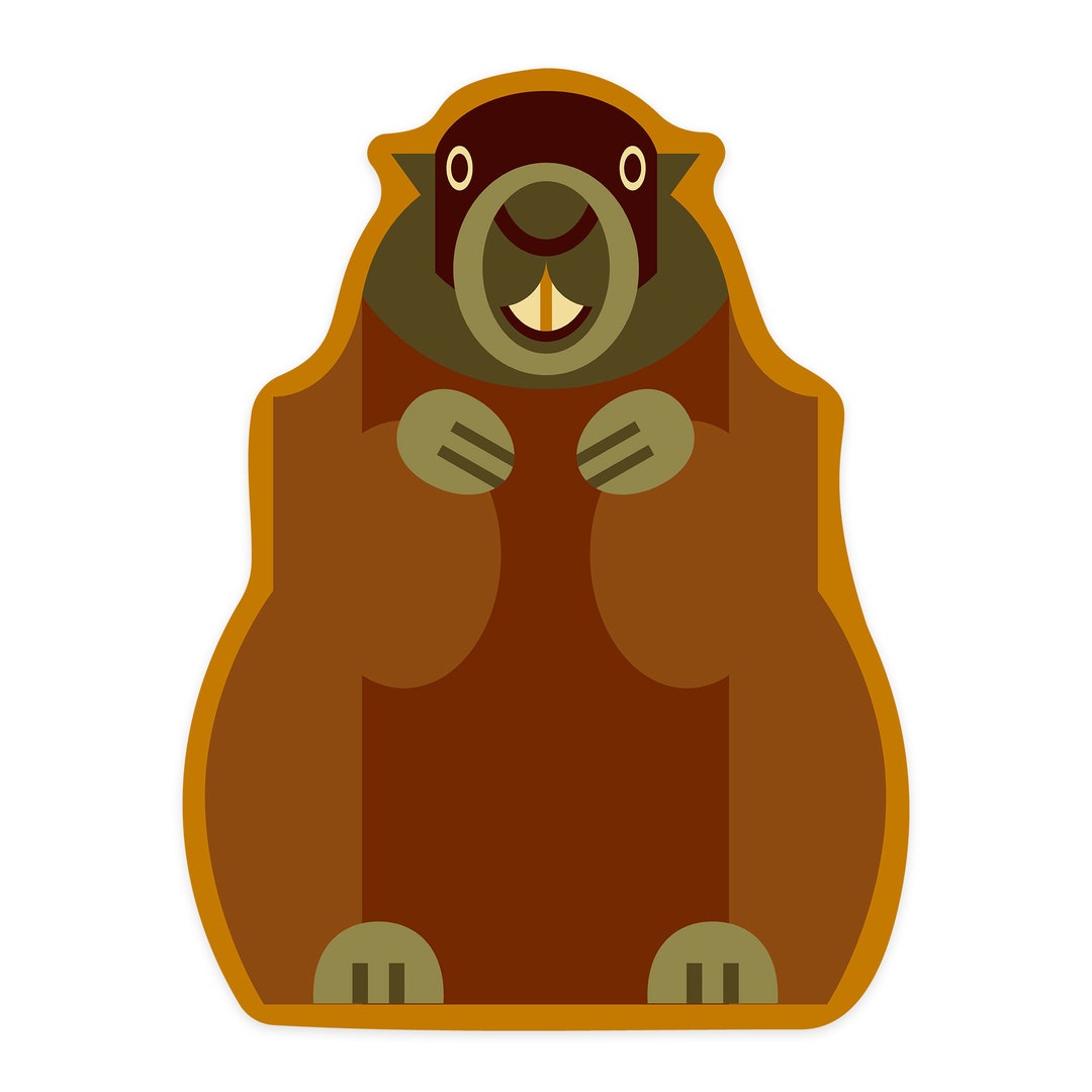 Sticker, Gopher, Geometric, Contour , Vinyl Die Cut, Waterproof Outdoor ...