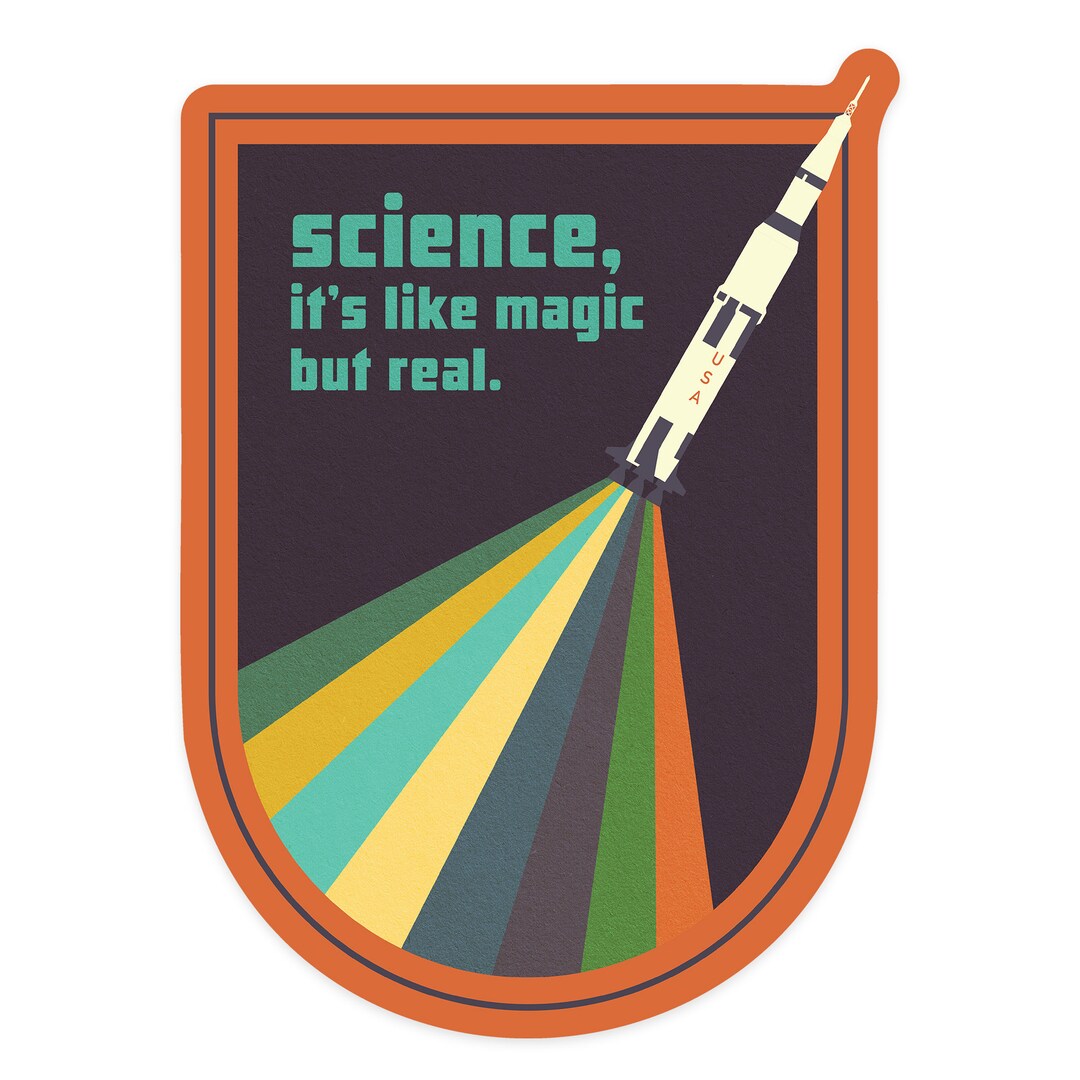 Sticker, Space is the Place Collection, Rainbow Rocket, Science It's ...