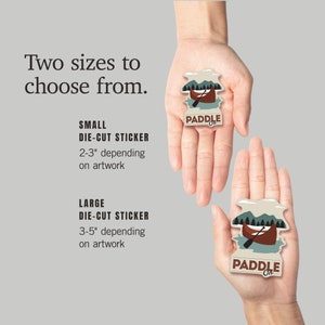 Sticker, Paddle On, Canoe, Vector, Contour, Lantern Press Artwork ...