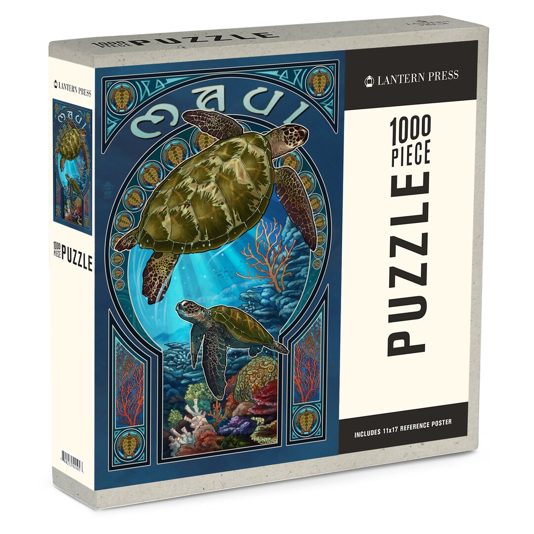 Puzzle Maui Hawaii Sea Turtle Art Nouveau 1000 Pieces - Etsy