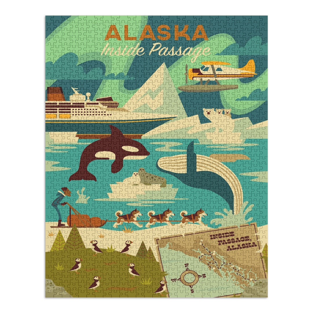 Puzzle Alaska Inside Passage Geometric 1000 Pieces Unique - Etsy