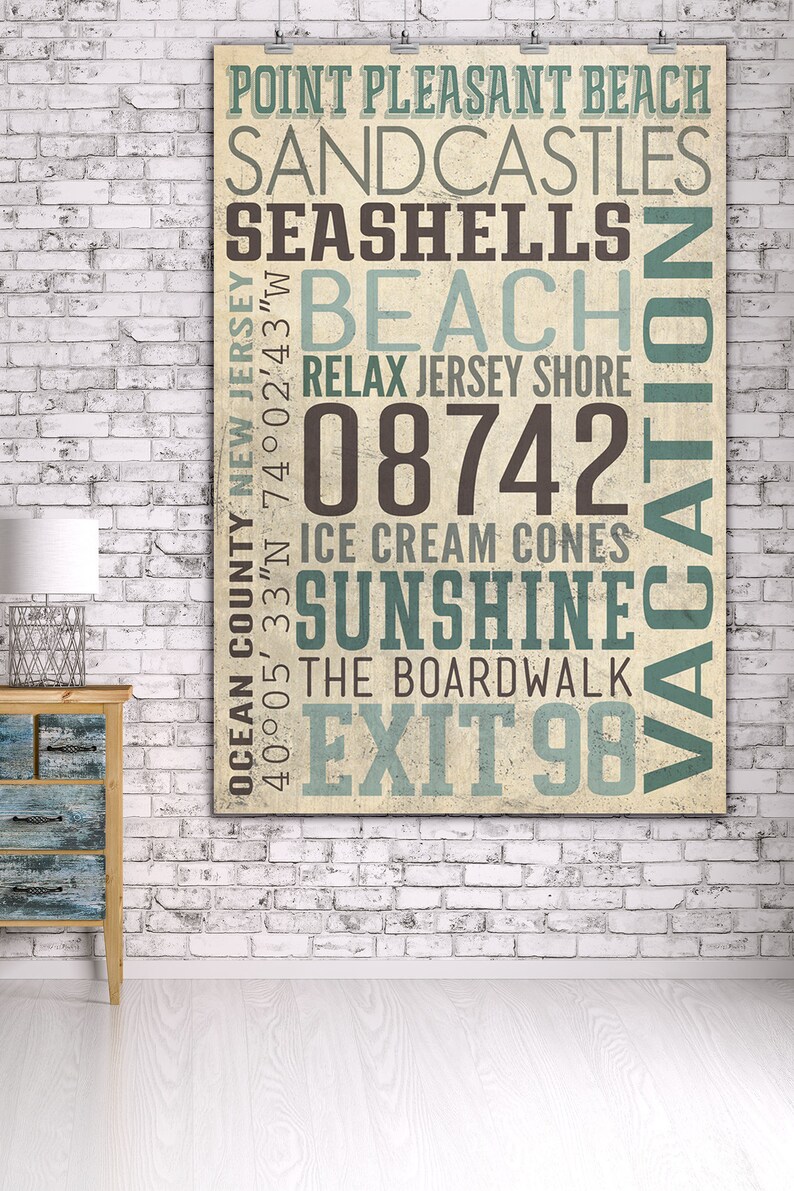 Prints Signs Point Pleasant Beach New Jersey Typography - Etsy