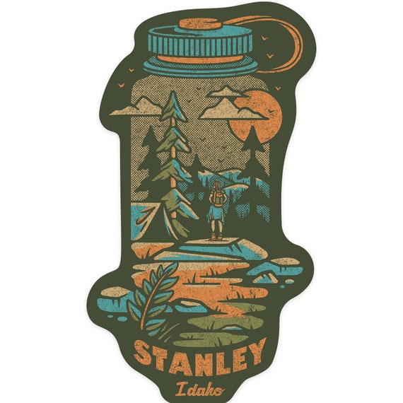 Sticker Stanley Idaho Water Bottle Distressed Vector - Etsy