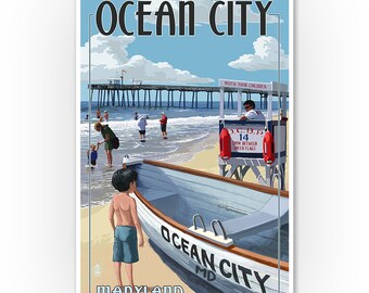 Ocean City Lifeguard - Etsy