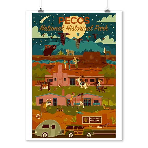 Prints Signs Pecos National Historic Park New Mexico Night - Etsy