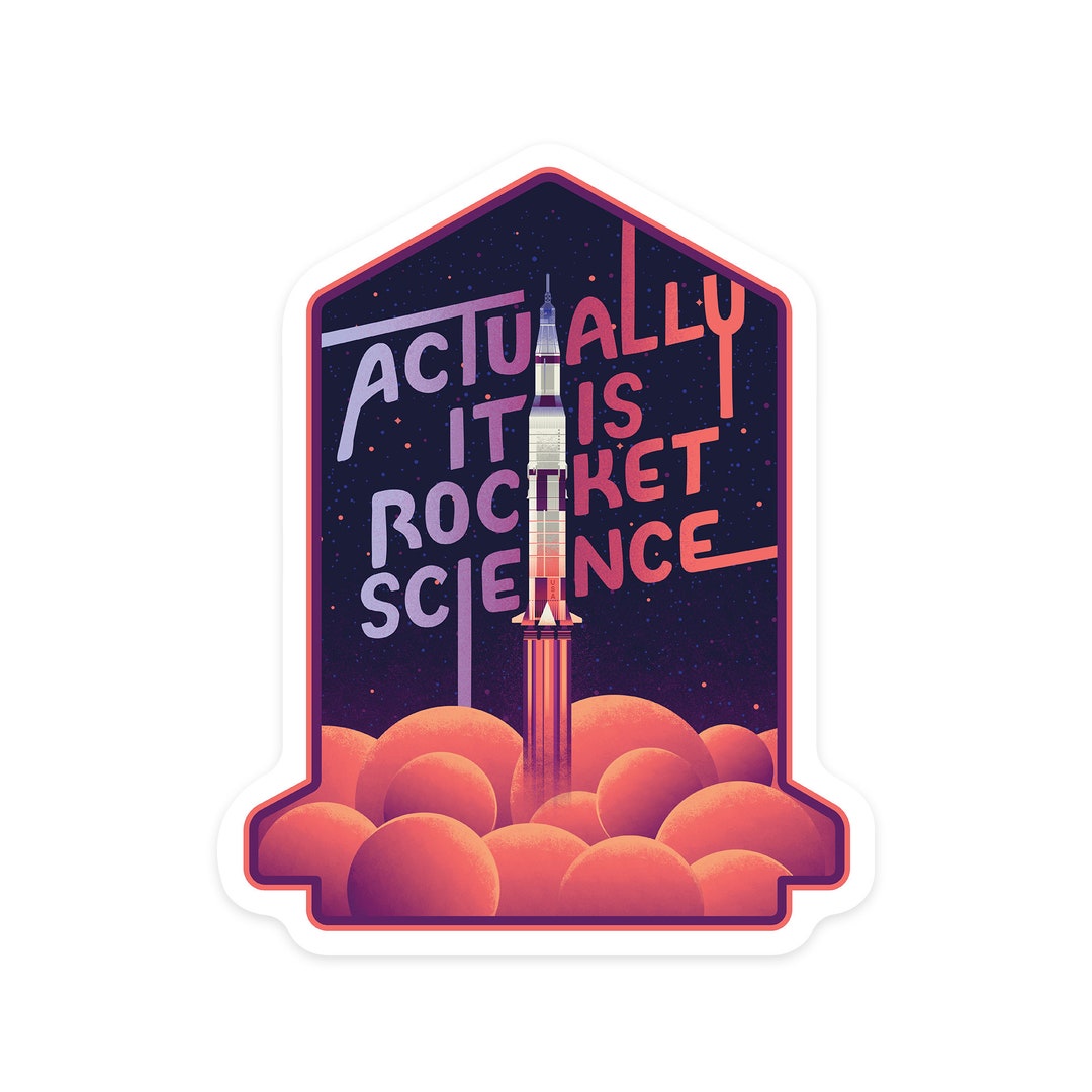 Sticker Spacethusiasm Collection Rocket Launch Actually It - Etsy