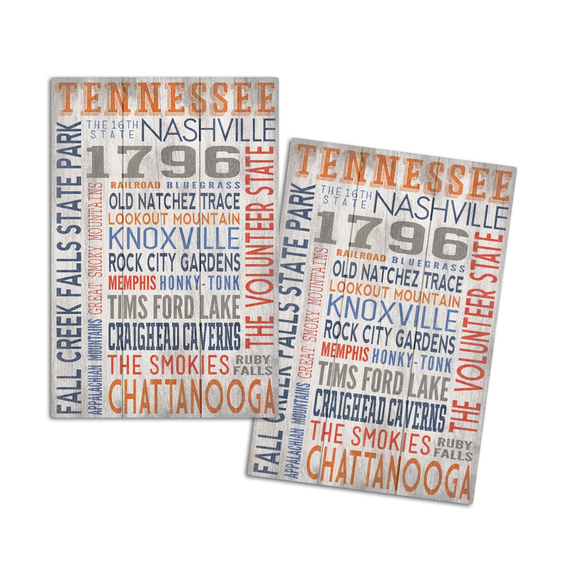 Birch Wood Tennessee Rustic Typography Sustainable Sign or - Etsy