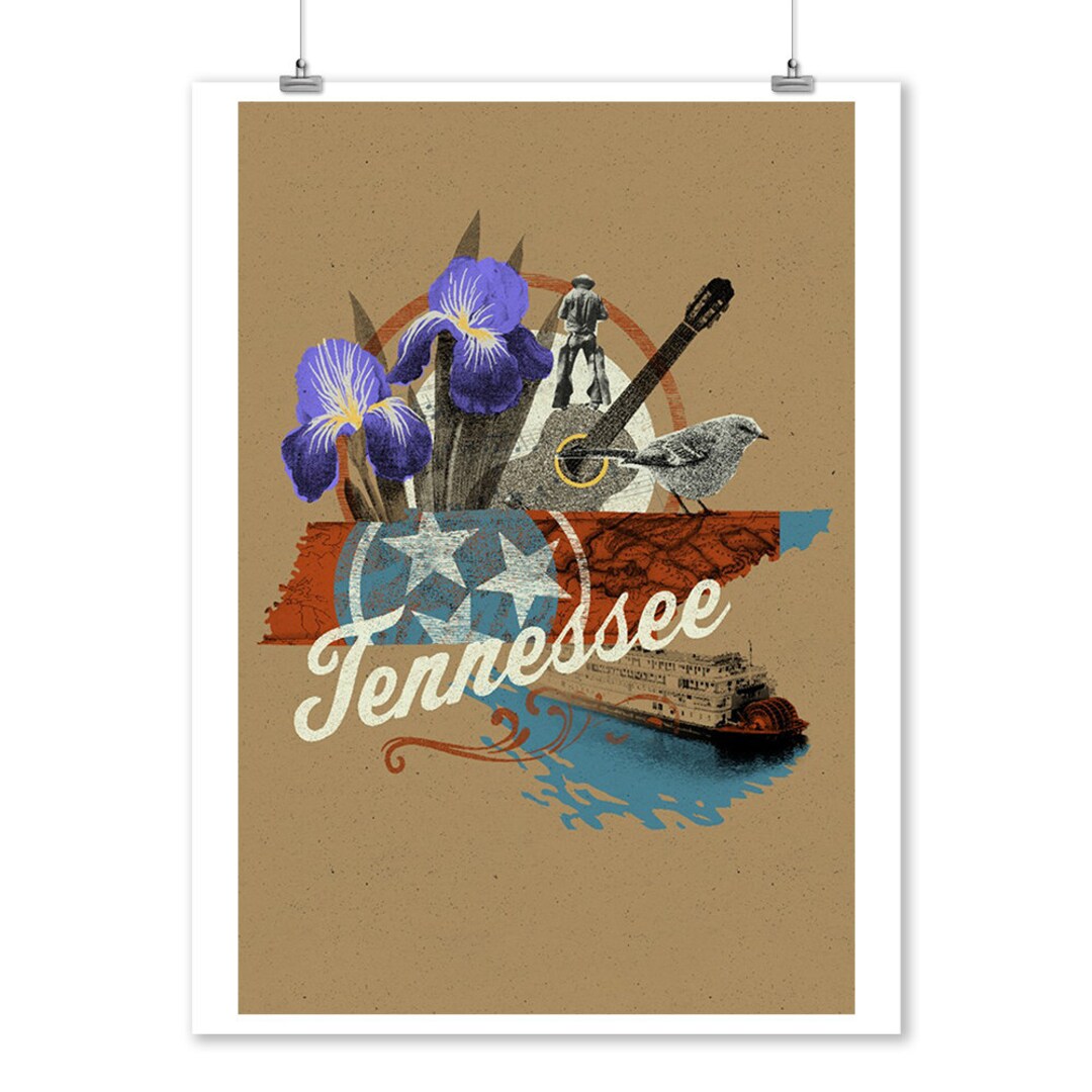Prints Signs Tennessee State Photomontage State Series - Etsy