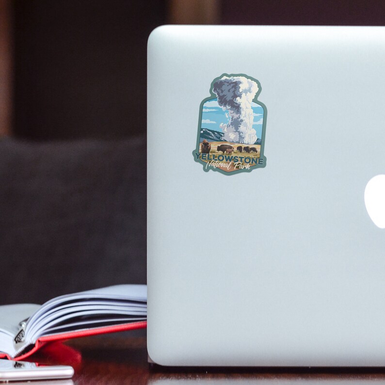 Sticker Yellowstone National Park Wyoming Old Faithful & | Etsy