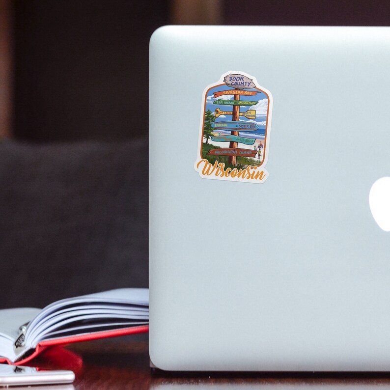 Sticker Door County Wisconsin Sign Destinations Contour - Etsy