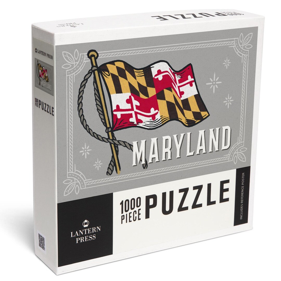 Puzzle, Maryland, Waving State Flag, State Series, 1000 Pieces, Unique ...