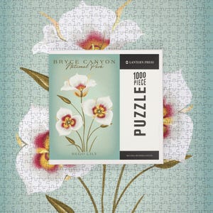 Puzzle, Bryce Canyon National Park, Vintage Flora Series, Sego Lily ...